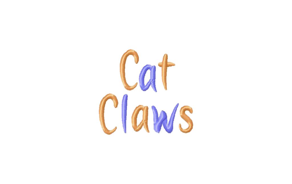 Cat Claws Machine Embroidery Font – Embroidery Font Club