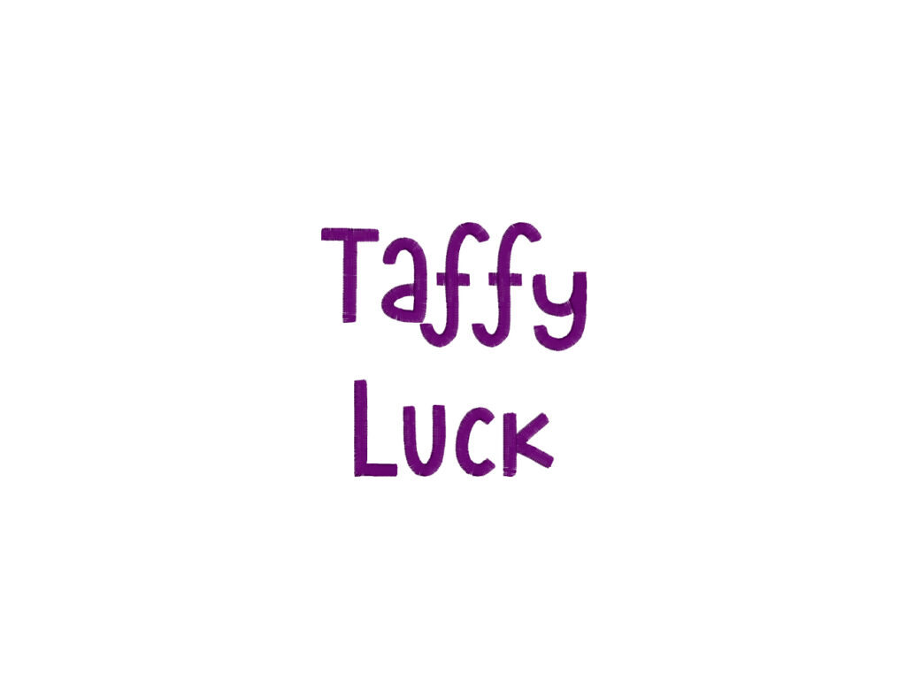 Taffy Luck Embroidery Font – Embroidery Font Club