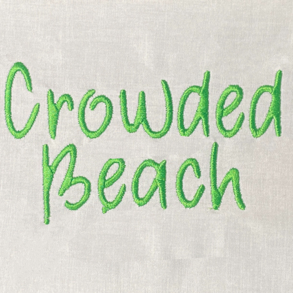 Crowded Beach Embroidery Font – Embroidery Font Club