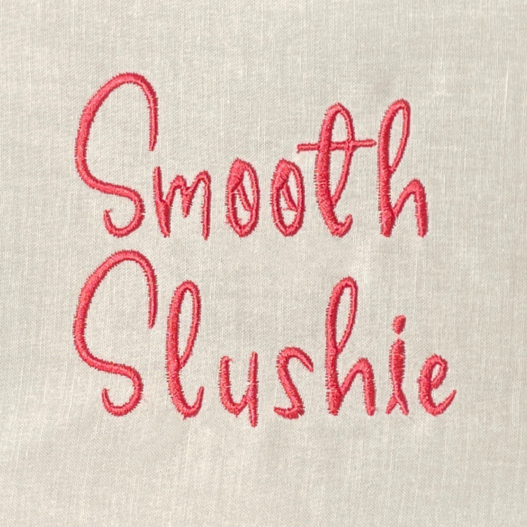 Smooth Slushie Embroidery Font – Embroidery Font Club